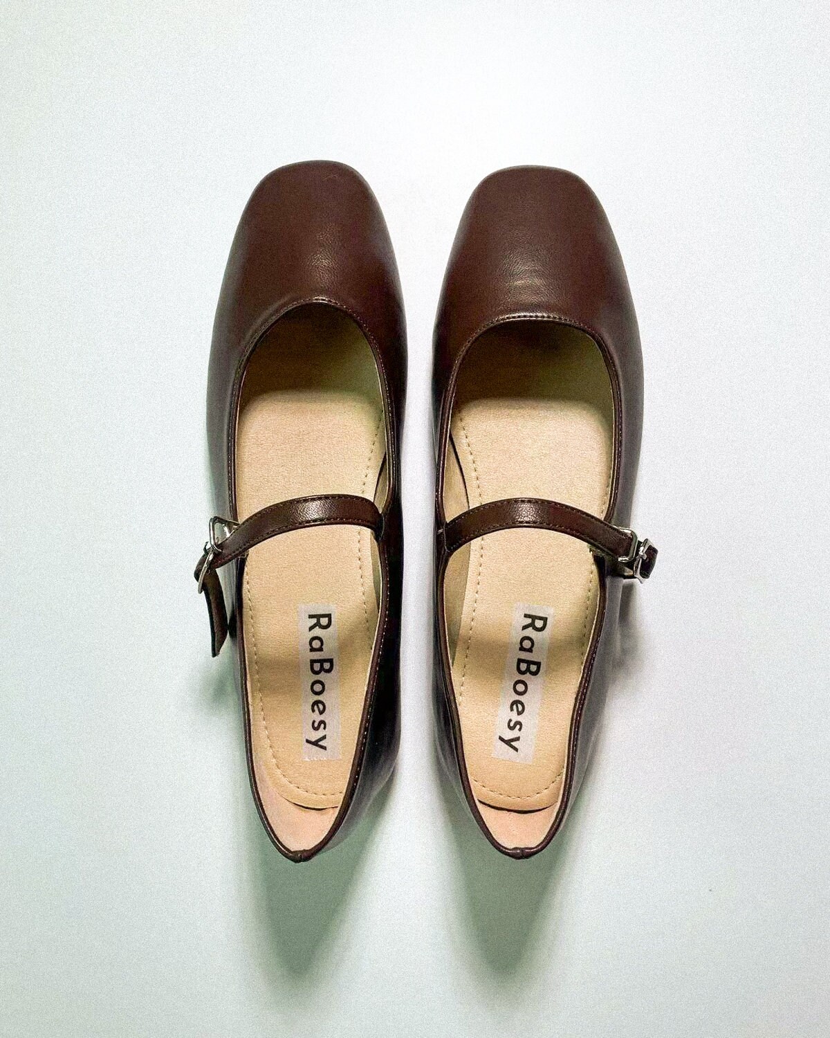 Chaussures plates Mary Jane à bout rond de style rétro en cuir - Etsy ...