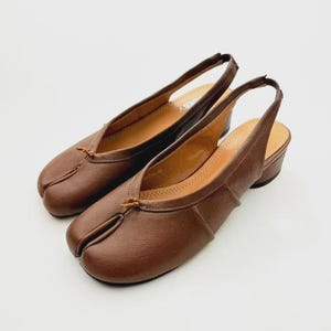 Modern Tabi Sandal Pumps | Black Split Toe Wrinkles Heels | Summer ...