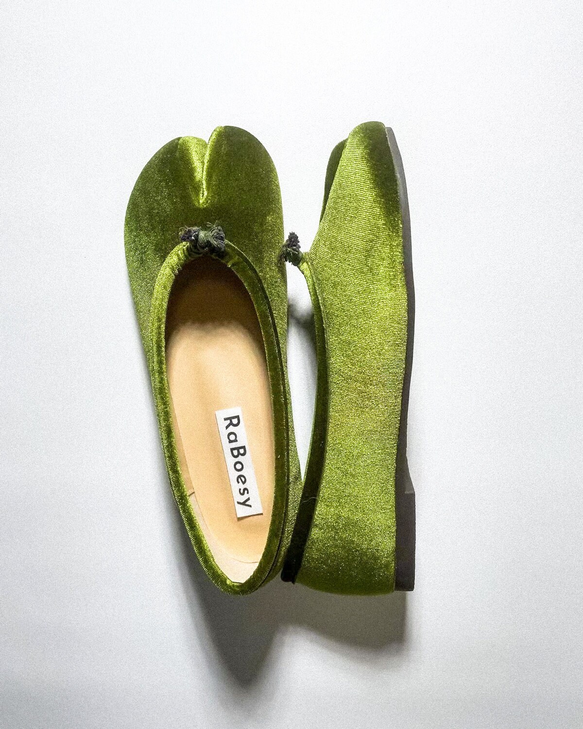 Women Velvet Split Toe Tabi Ballet Flats Vintage Green Brown - Etsy Canada