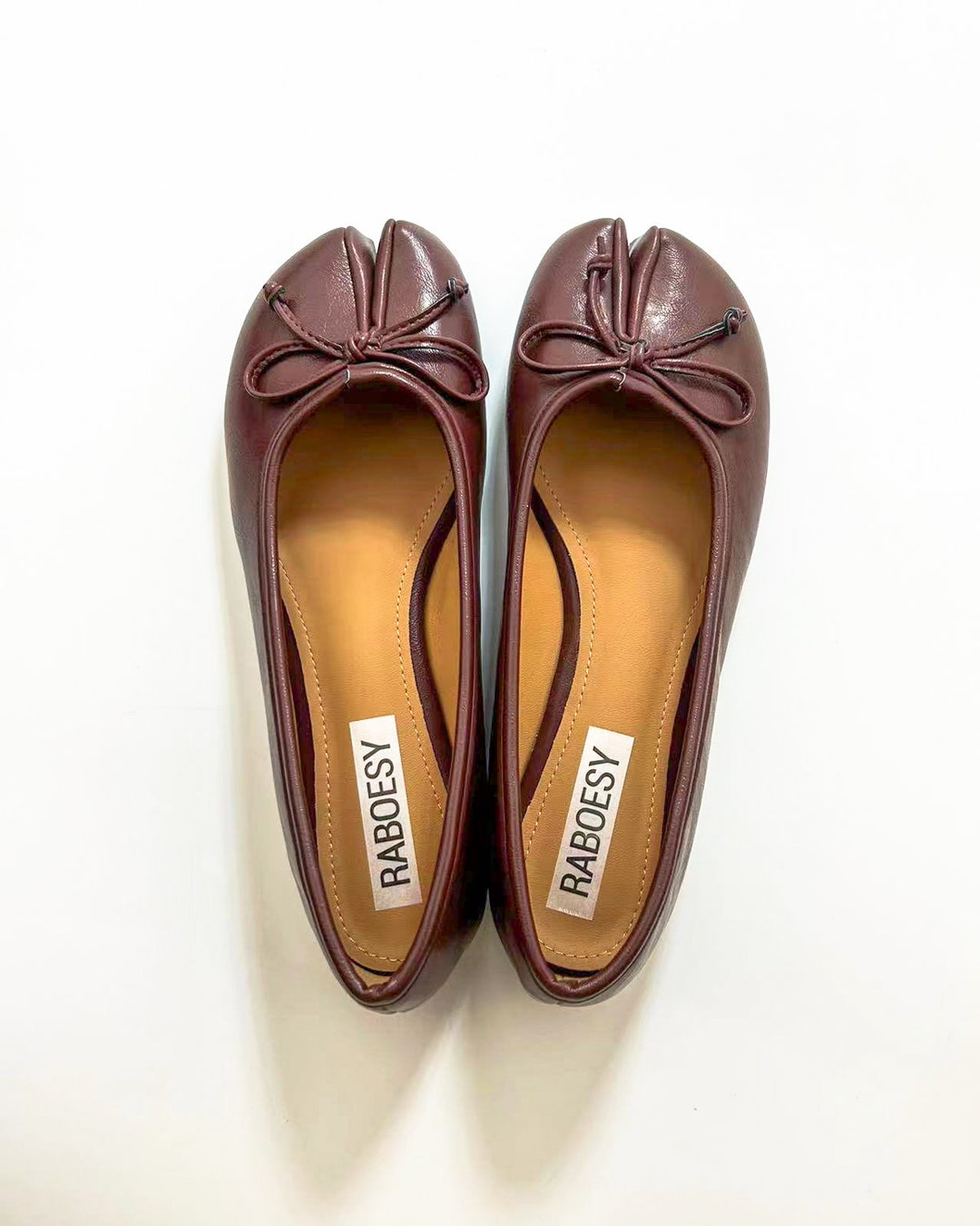 Women Retro Tabi Ballet Flats | Bow Tie Split Toe Shoes | Vintage Split ...
