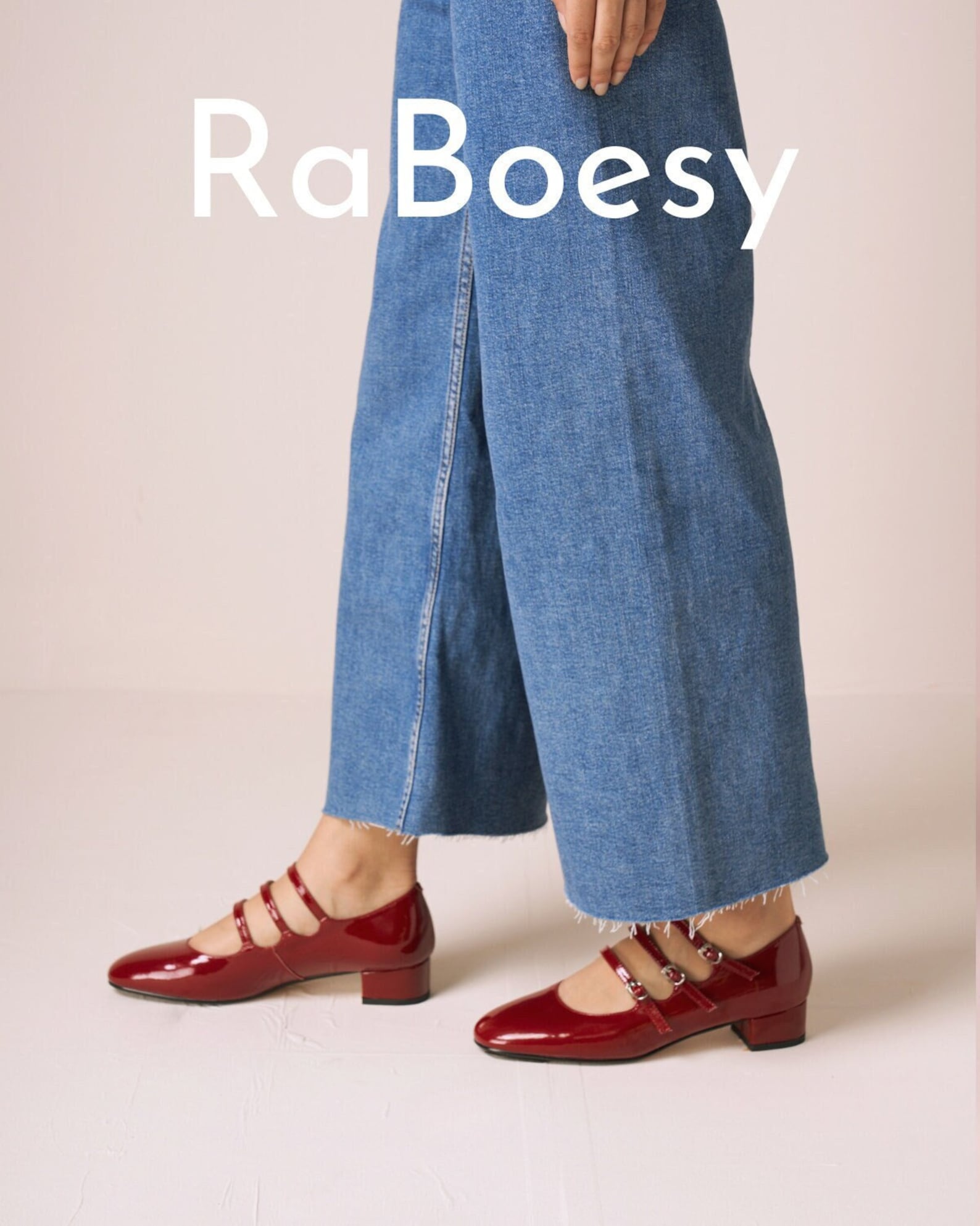 Women Retro Style Round Toe Three Straps Mary Jane Heels Classic Red ...