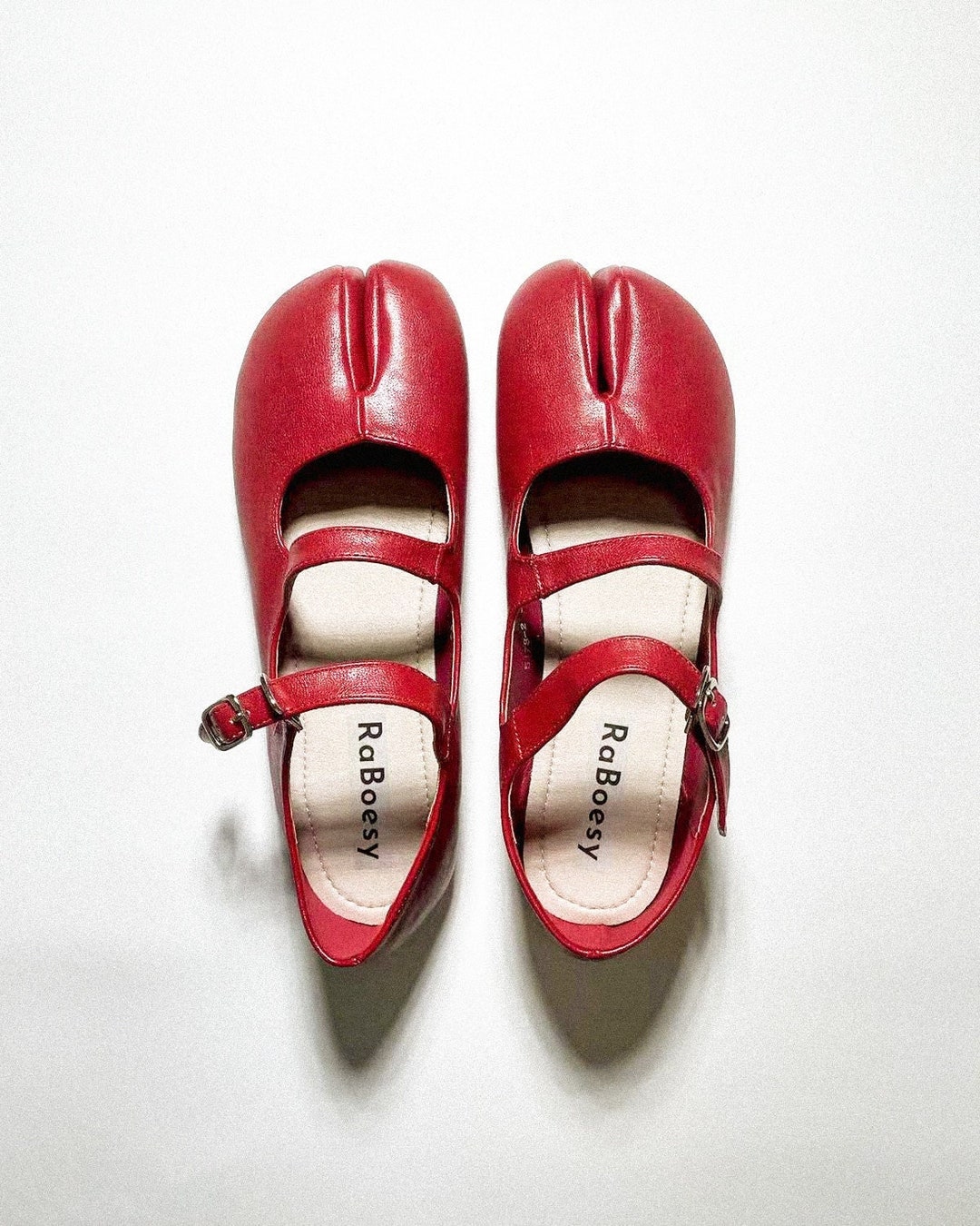 Women Eco Friendly Split Toe Tabi Ballet Flats Vintage Red - Etsy