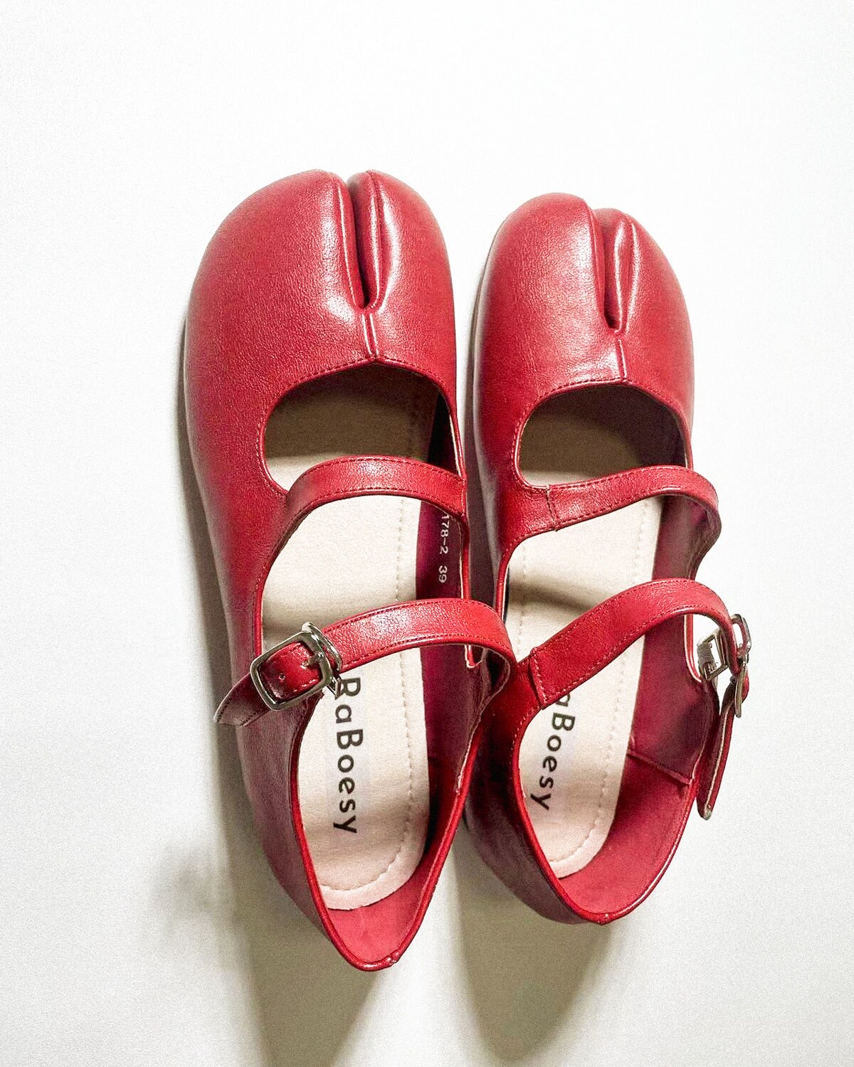 Women Eco Friendly Split Toe Tabi Ballet Flats Vintage Red - Etsy UK