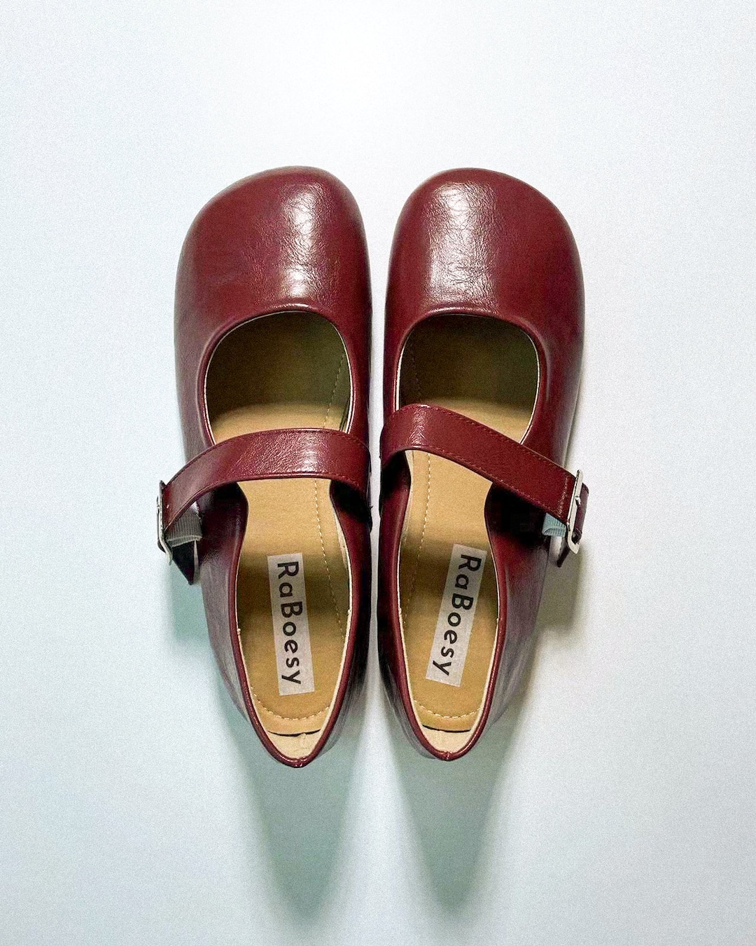 Eco Leather Retro Style Round Toe Mary Jane Flats | Vintage Adjustable ...