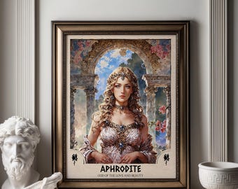 Aphrodite Greek Goddess Printable Poster | Mythology Wall Art ...