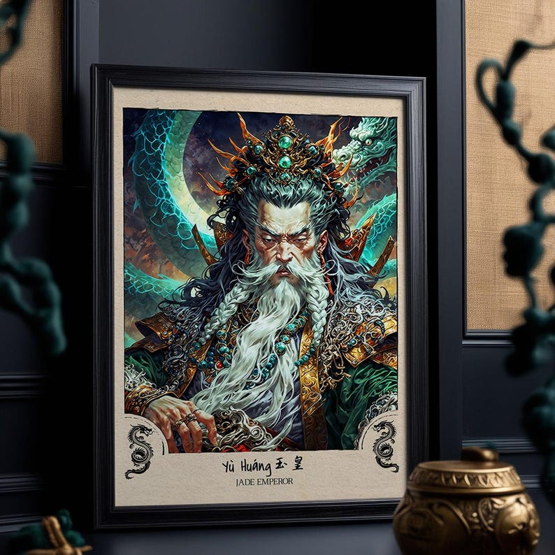 Jade Emperor Chinese God Printable Poster | Mythology Wall Art ...