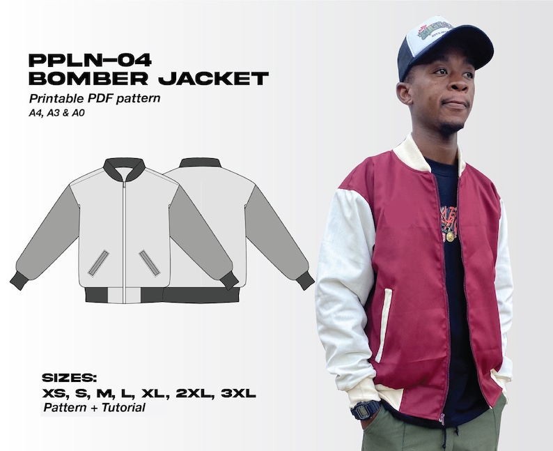 PPLN-04 Bomber Jacket Printable PDF Pattern - Etsy