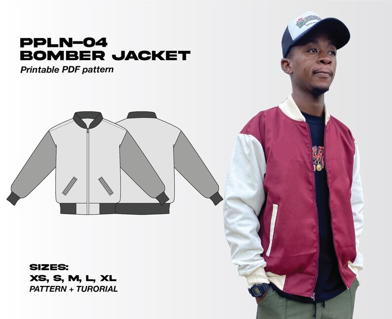 PPLN-04 Bomber Jacket Printable PDF Pattern - Etsy
