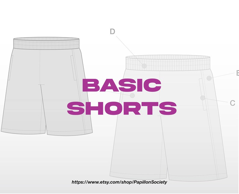 PPLN-015 Basic Shorts Printable PDF Pattern - Etsy