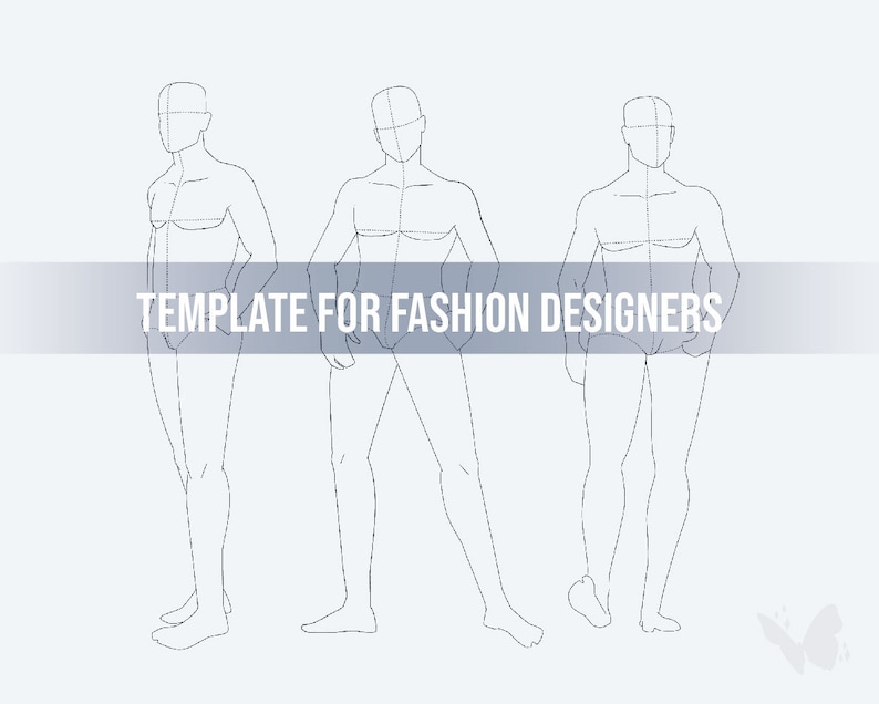 Male Fashion Figure Template 002 Male Croquis - Etsy