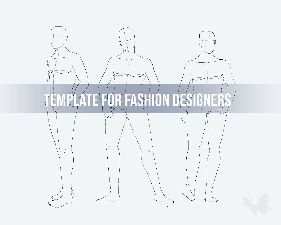 Male Fashion Figure Template 002 Male Croquis - Etsy