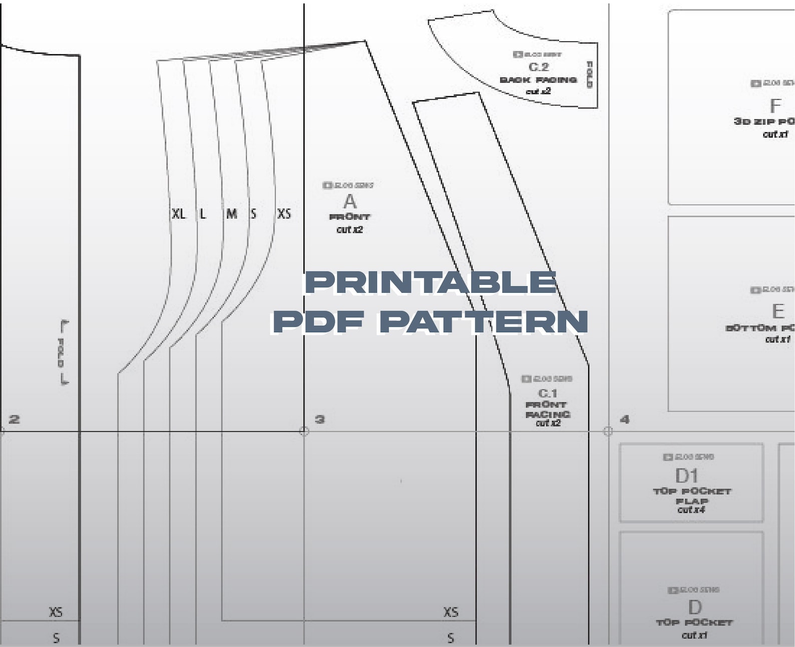 PPLN-02 Puffer Vest Printable PDF Pattern - Etsy