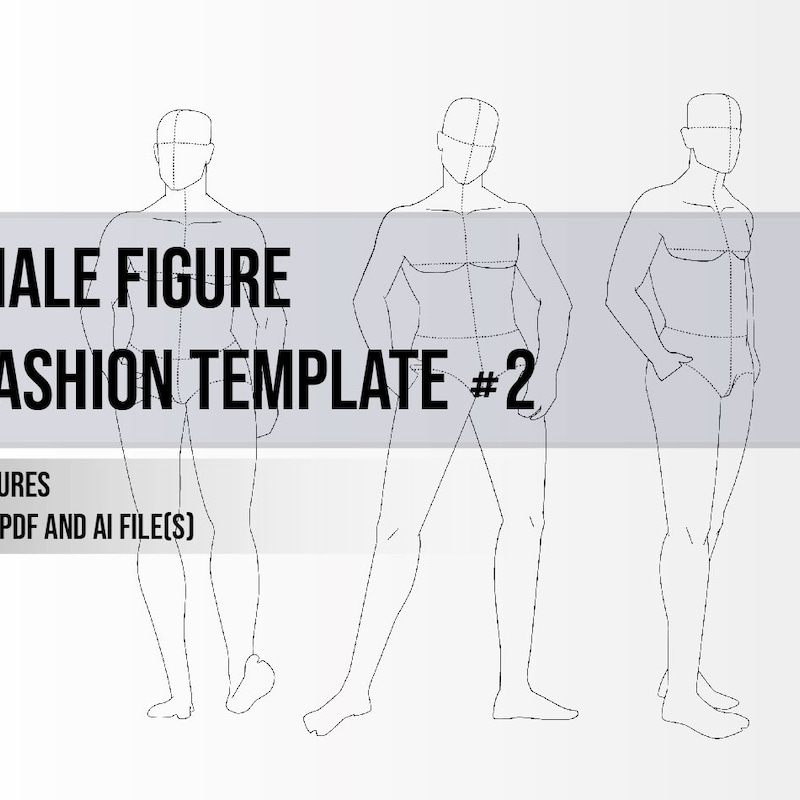 Male Croqui Template - Etsy