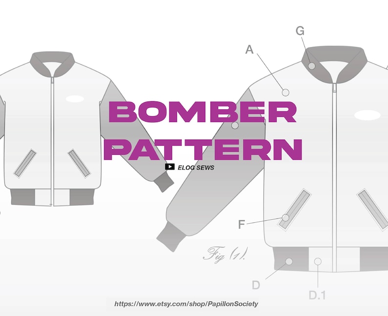 PPLN-04 Bomber Jacket Printable PDF Pattern - Etsy