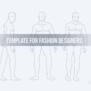Male Fashion Figure Template 001 | Male Croquis - Etsy