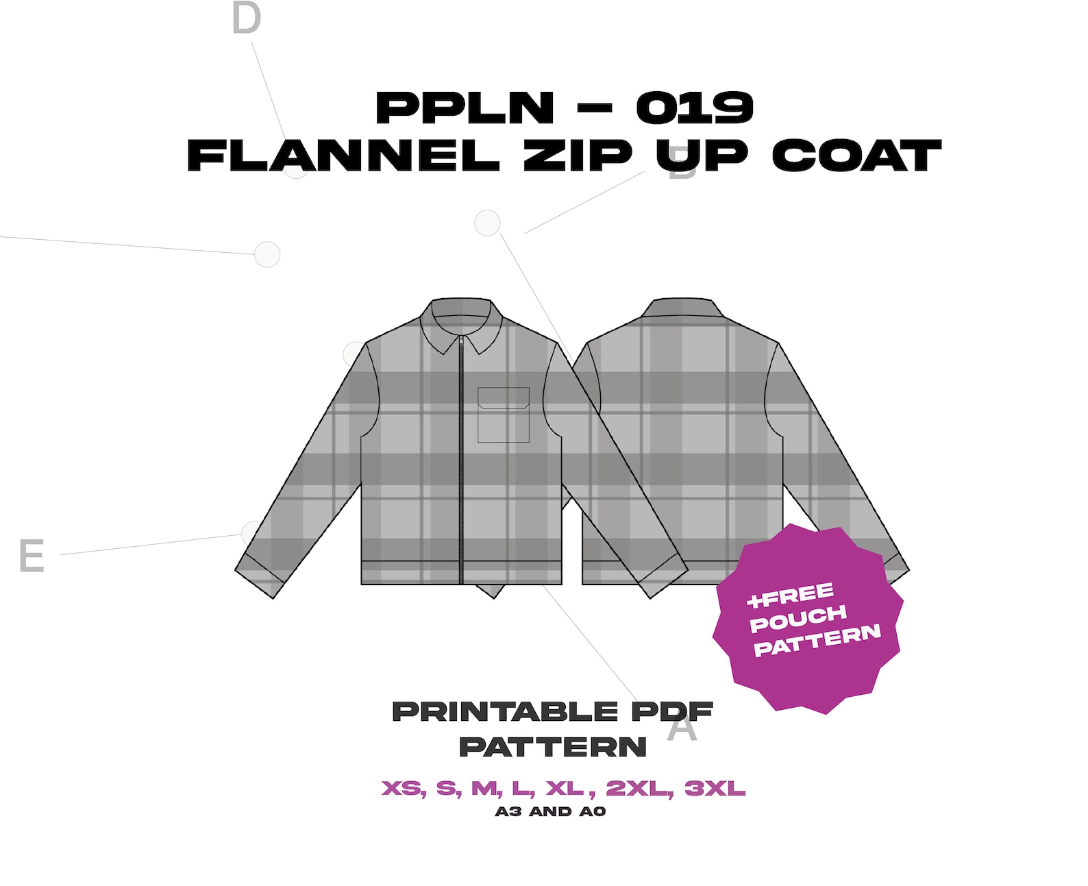 PPLN-019 Flannel Zip up Jacket - Etsy