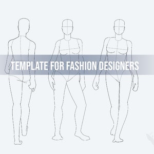 Female Fashion Figure Template 001 | Female Croquis - Etsy