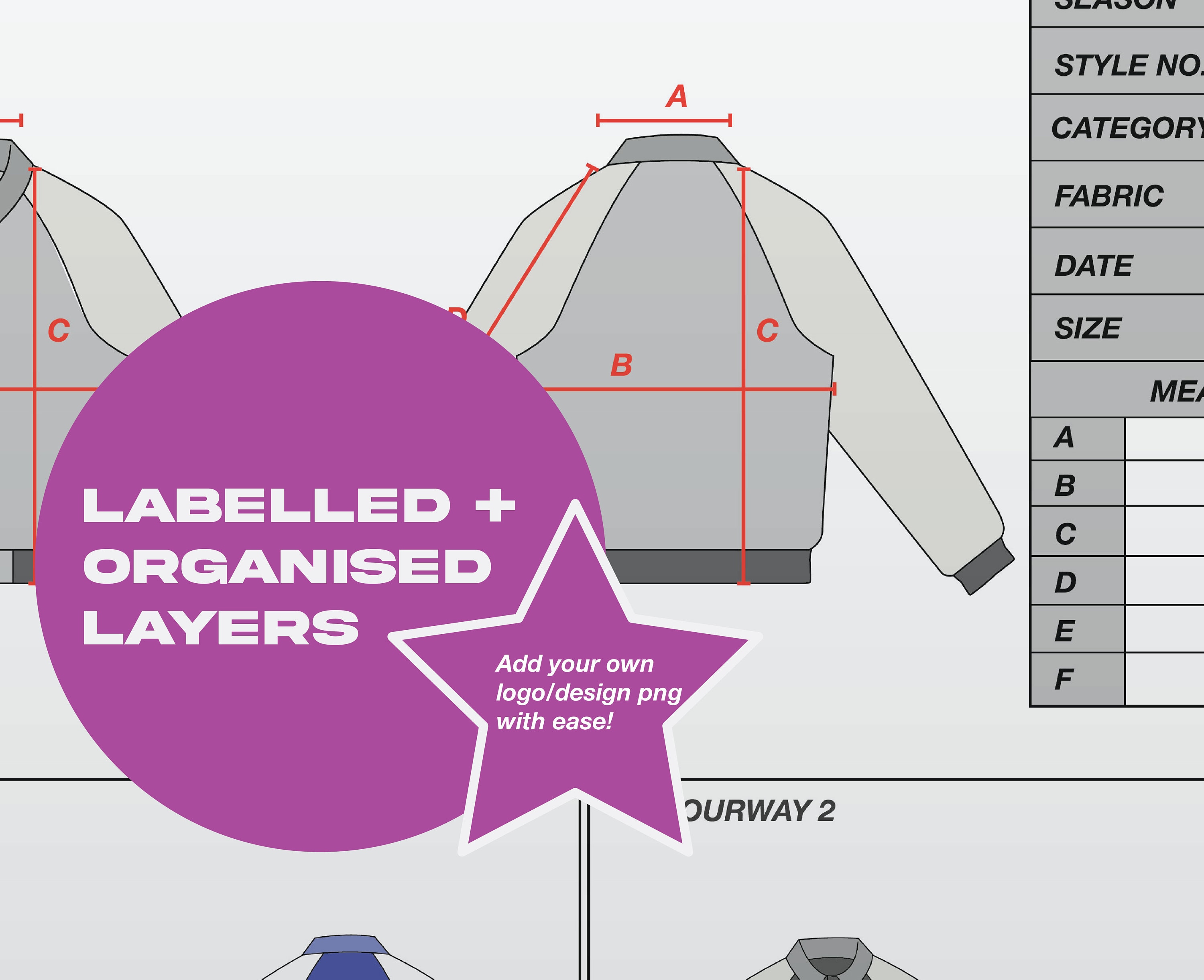 Raglan Sleeve Jacket Adobe Illustrator Tech Pack / Vector Drawing - Etsy