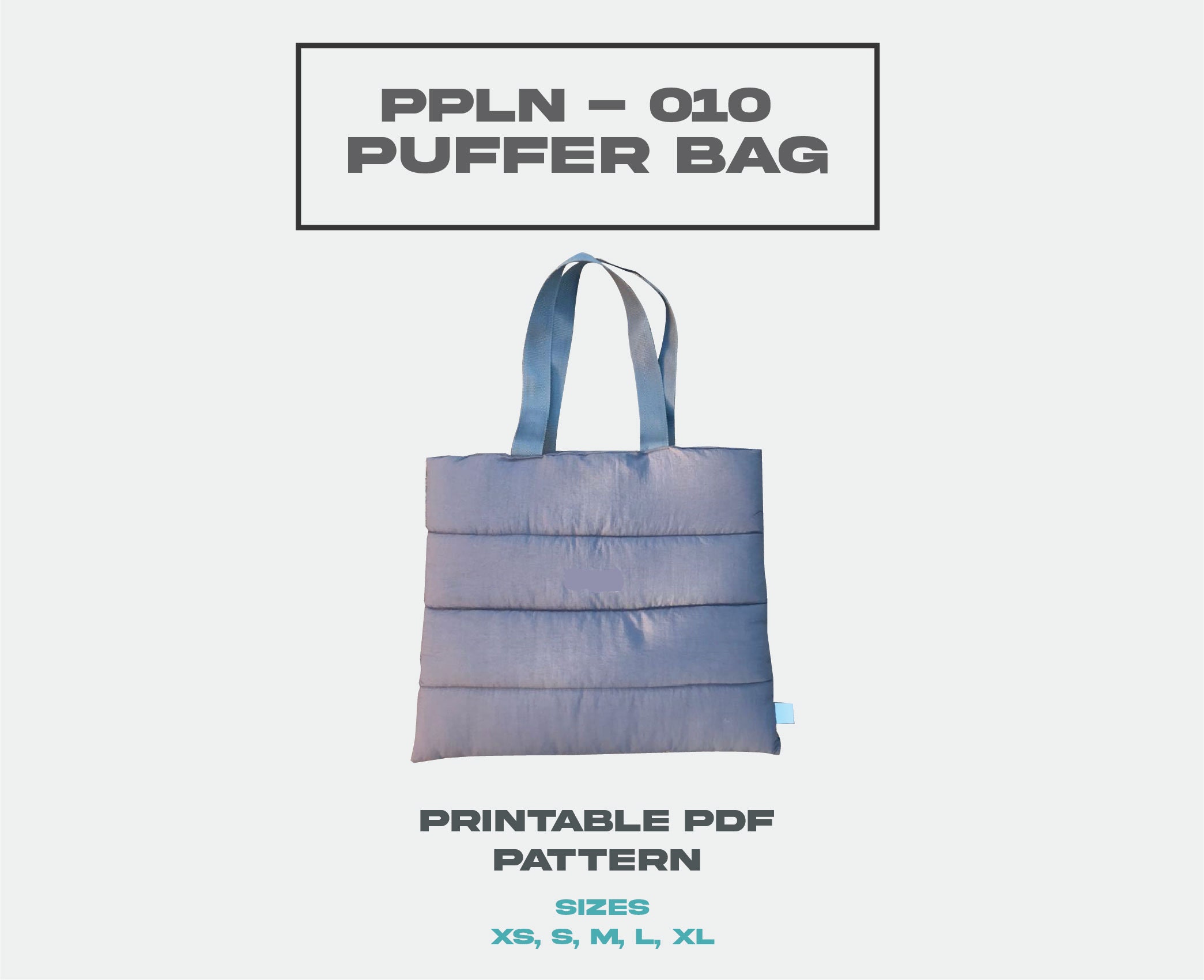 PPLN-010 Puffer Tote Bag Printable PDF Pattern - Etsy