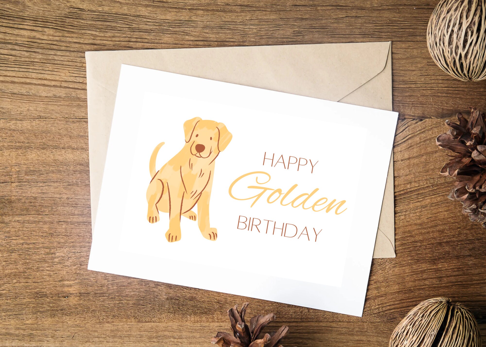 3 Golden Birthday Cards | Golden Retriever Birthday Card | Printable ...