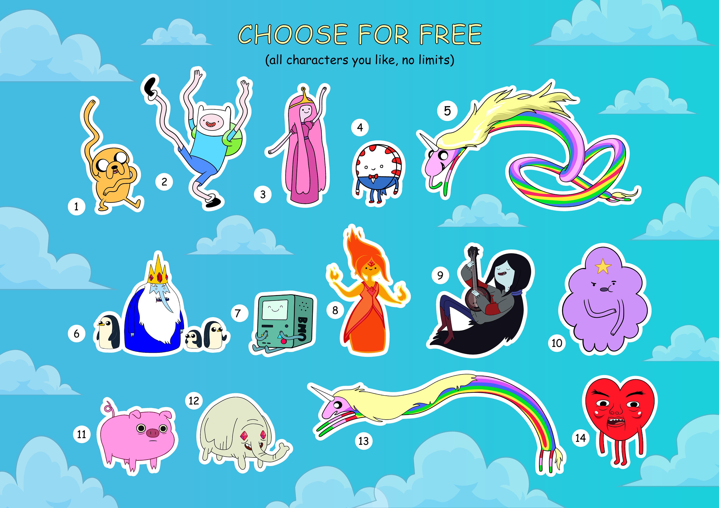 Personalized Adventure Time Portrait | Digital Family Portrait ...