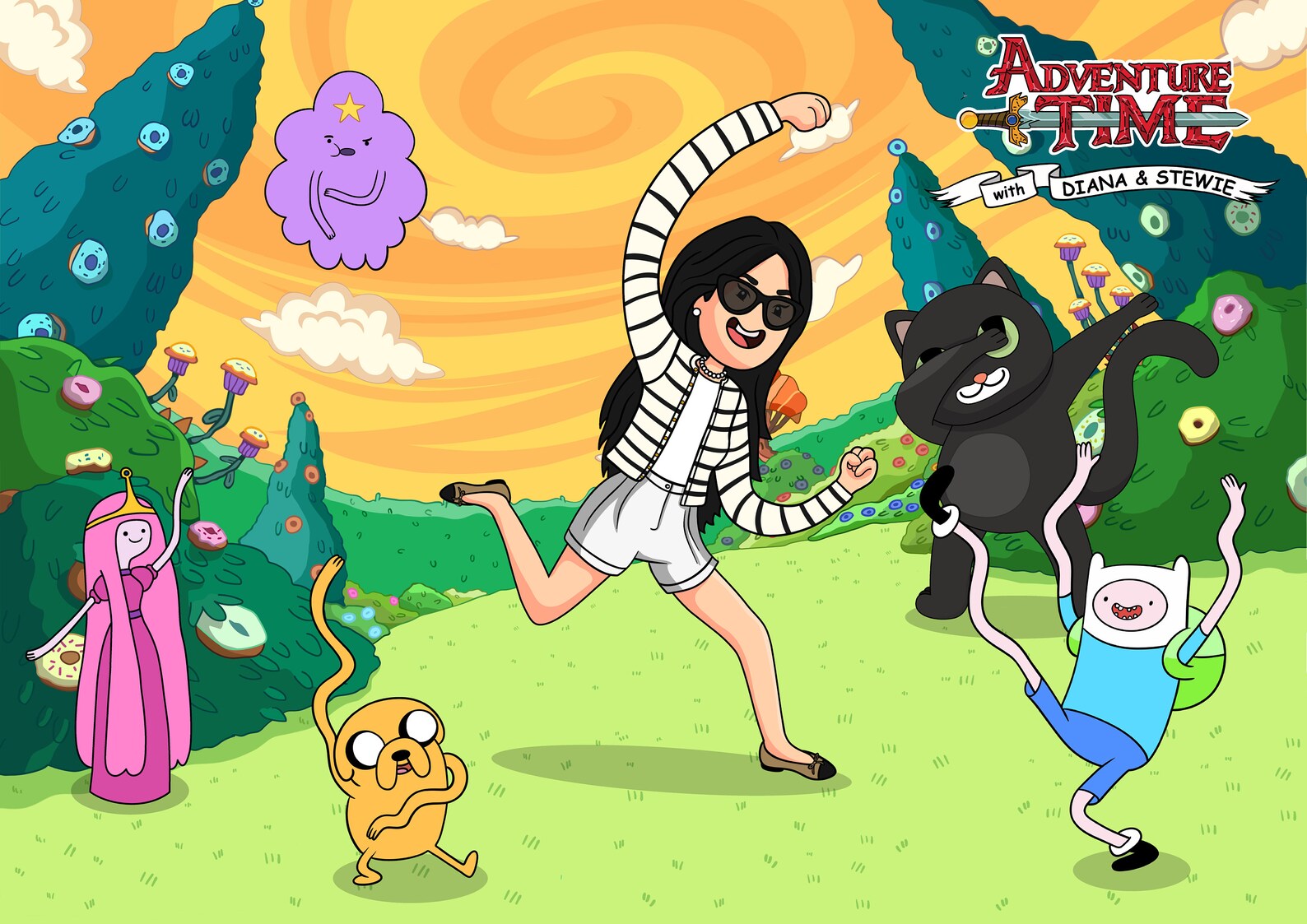 Personalized Adventure Time Portrait | Digital Family Portrait ...