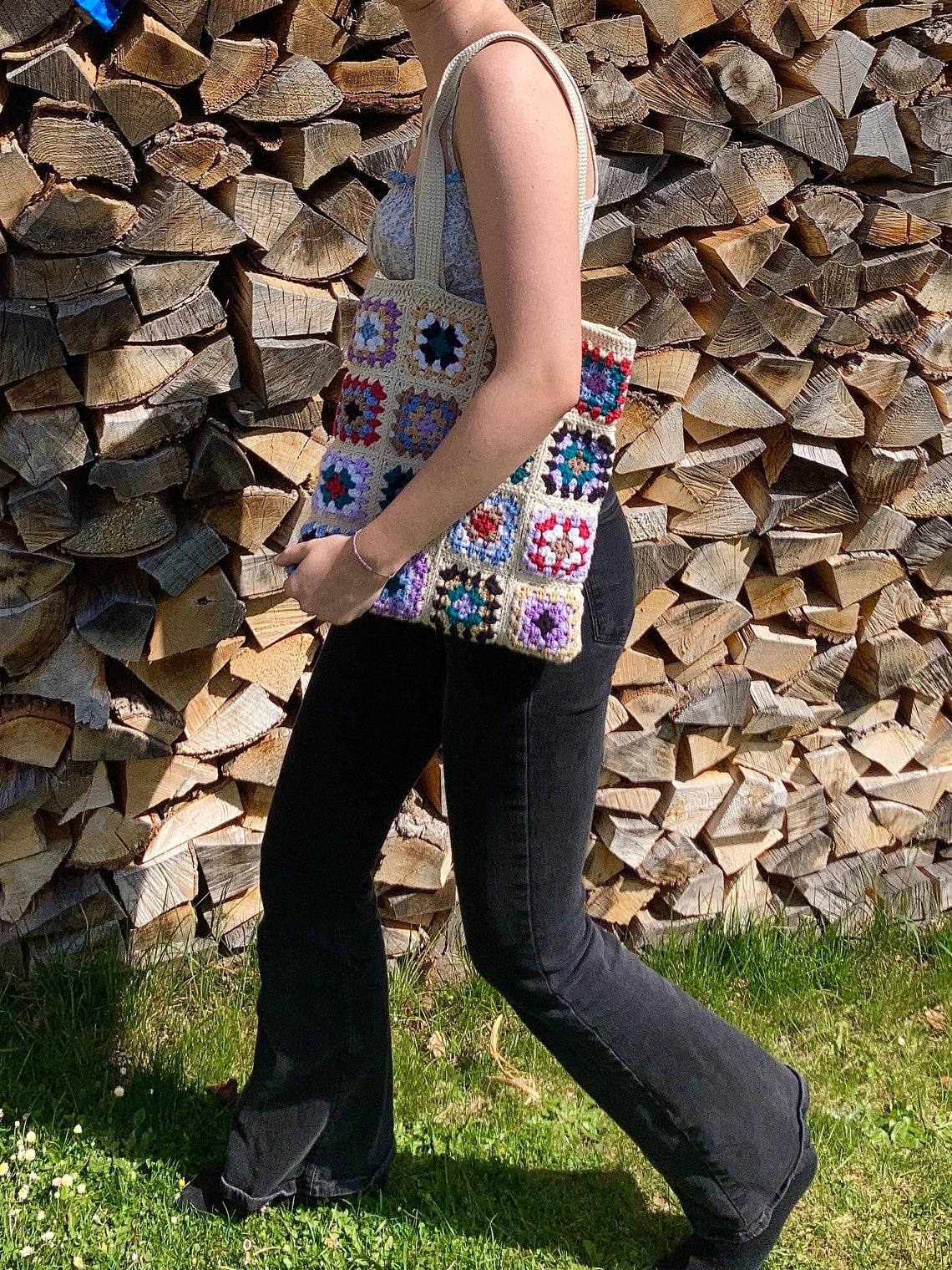 Crochet Granny Square Tote Bag Pattern - Etsy