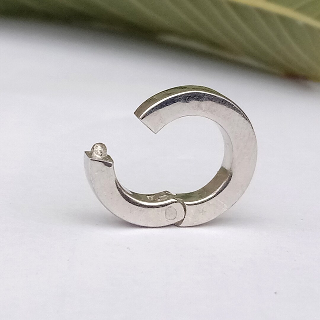Push Lock Enhancer Charm Lock Circle Push Lock Connector Lock, 925 ...