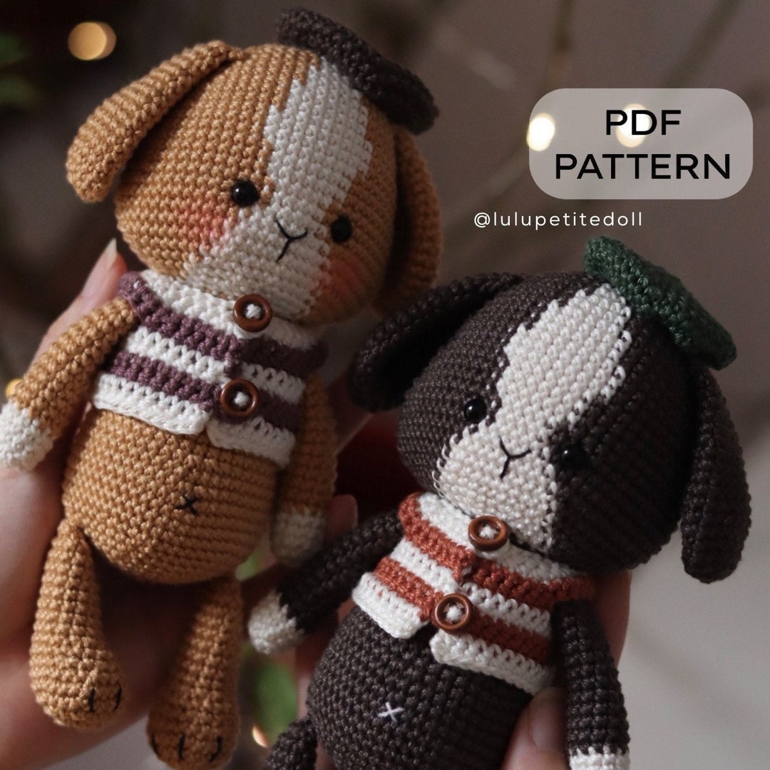PDF PATTERN the Little Lucky Pattern, Puppy Crochet Pattern, Amigurumi ...