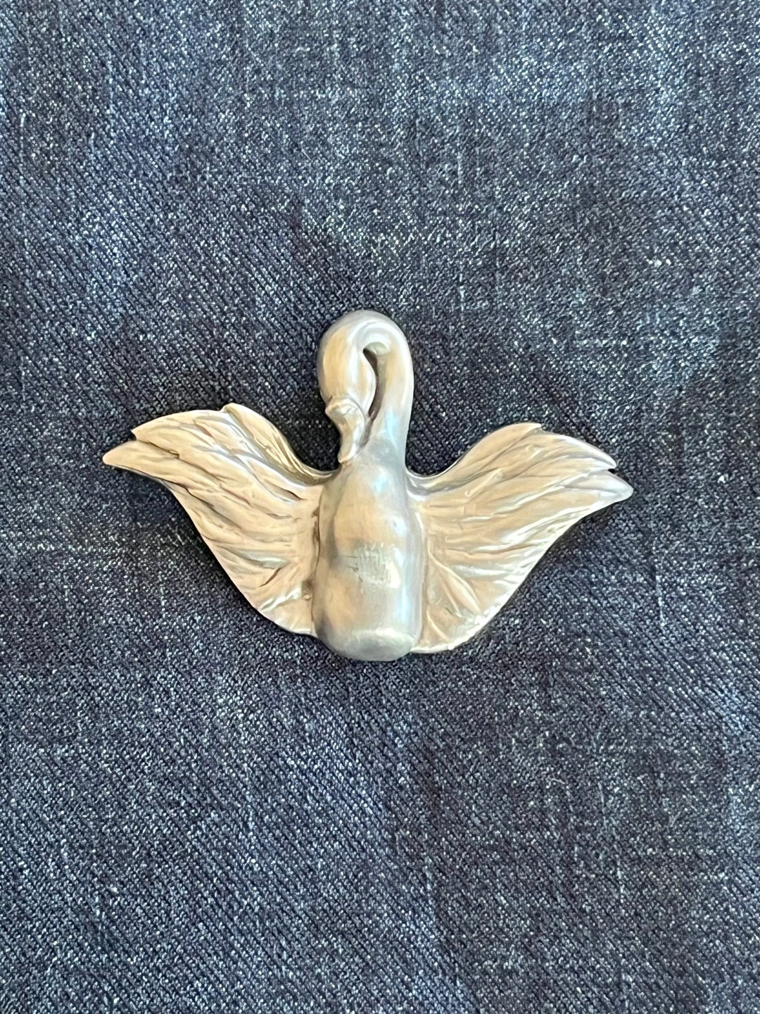 Vintage 1993 Seagull Canada Pewter Etain Zinn Signed --gorgeous Swan ...