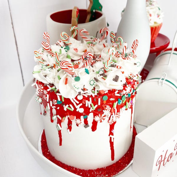 Fake Christmas Cake - Etsy