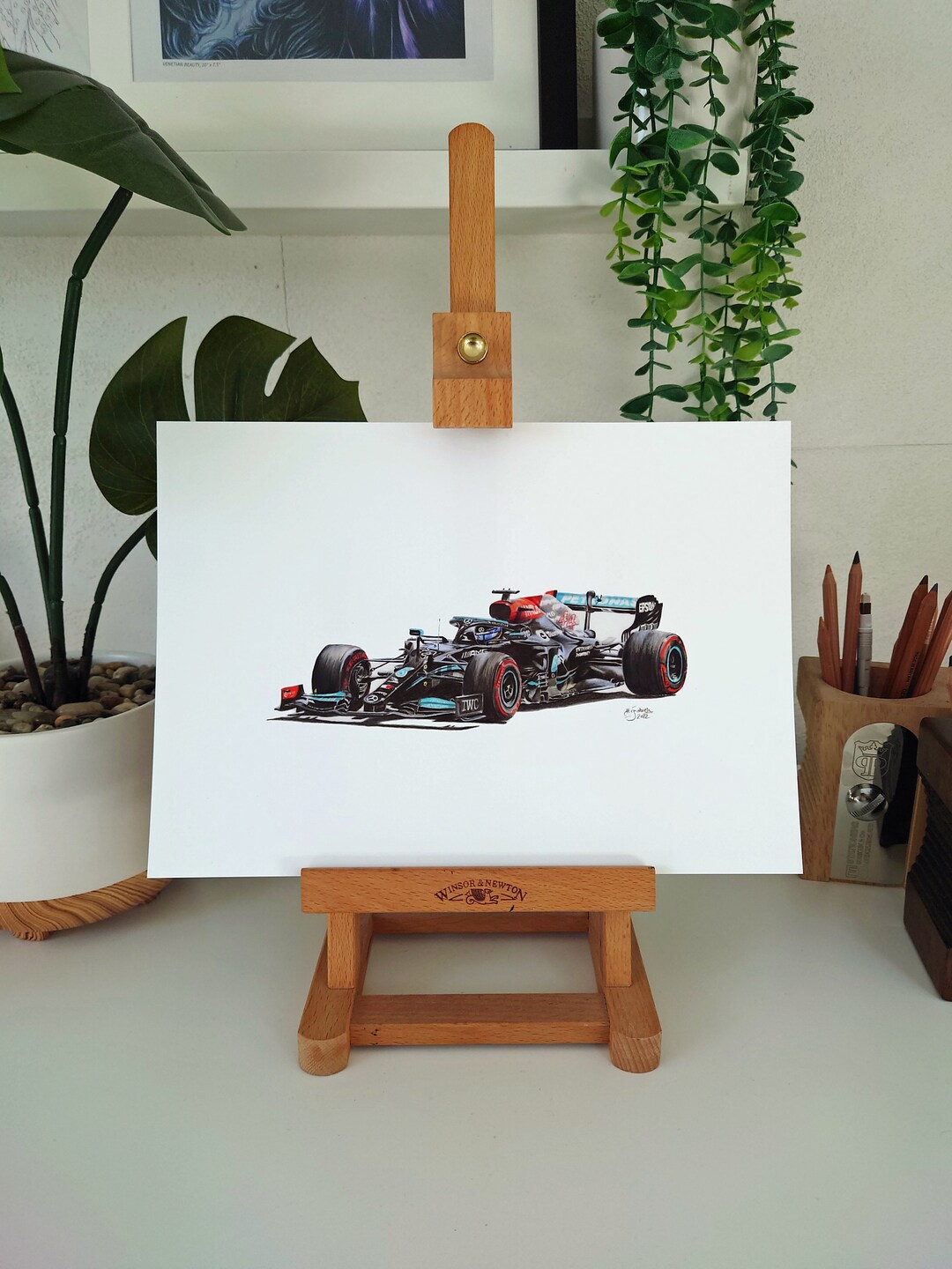 Colour Pencil Lewis Hamilton Drawing Print Formula 1 - Etsy