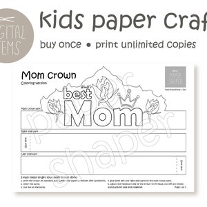 Printable World’s Best Mom Paper Crown Lovely Greetings on Mother’s Day ...