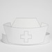 Printable Coloring Nurse Paper Hat Kids Party Craft Pdf Doctor Costume ...