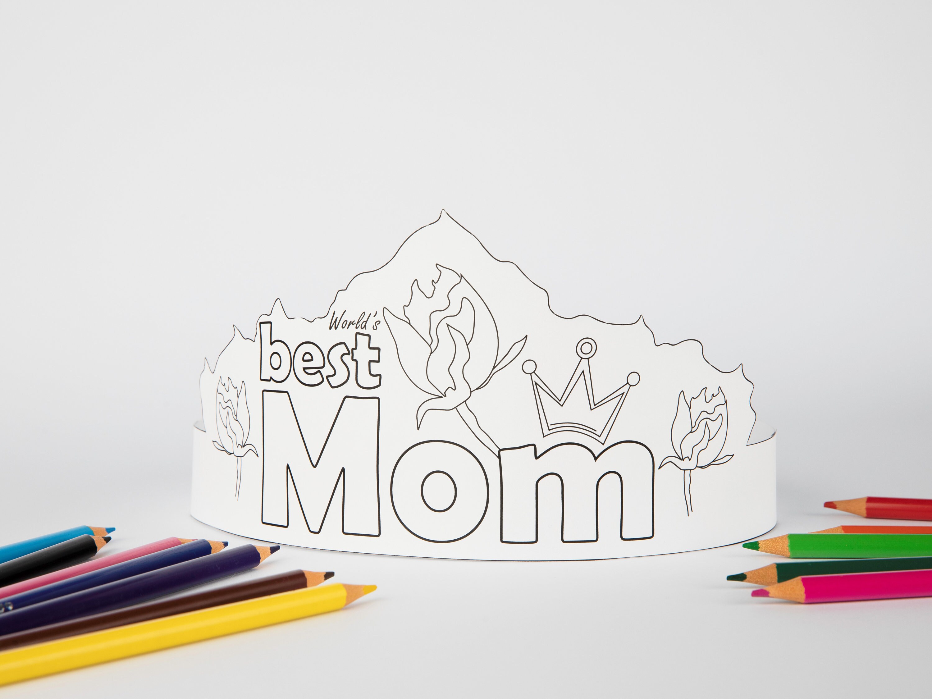 Printable World’s Best Mom Paper Crown Lovely Greetings on Mother’s Day ...