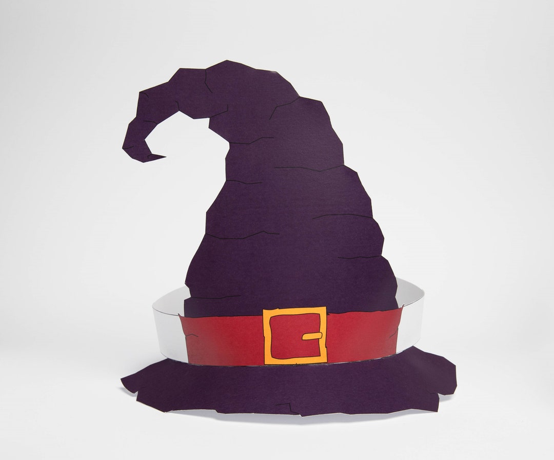 Printable Colored Witch Paper Hat Halloween Crown Cool Kids Craft Pdf ...