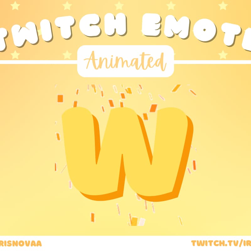 W Emote for Twitch - Etsy