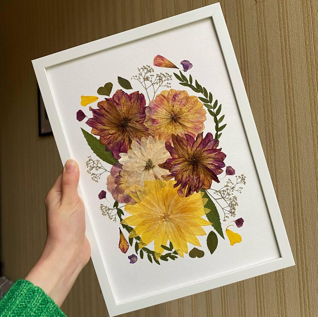 Pressed Flowers Frame. Wall Decor - Etsy