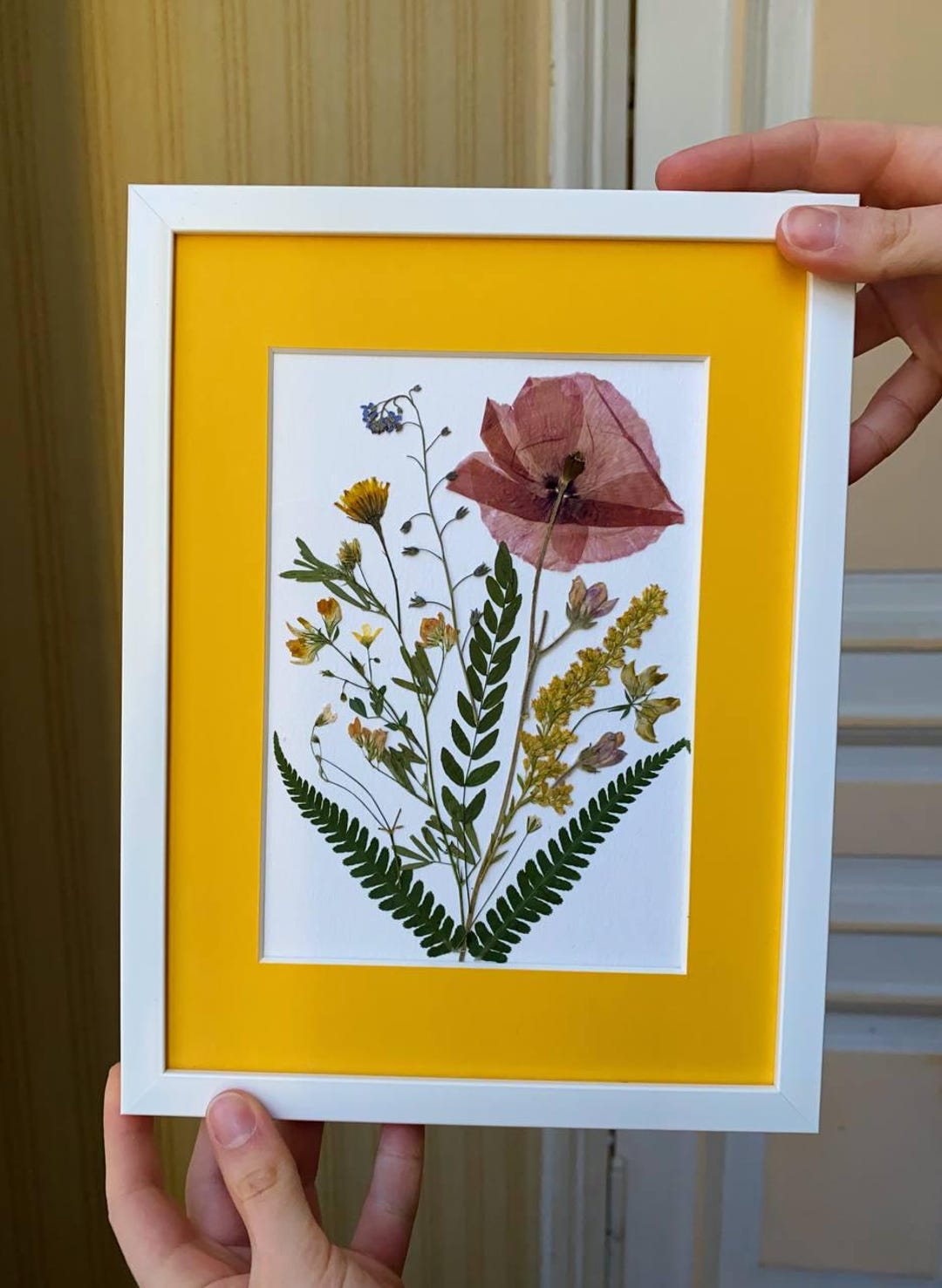 Pressed Flowers Frame. Wall Floral Decor - Etsy