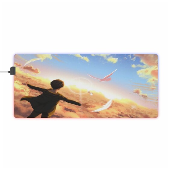 Attack on Titan Eren Yeager Freedom Gaming LED Mouse Pad | Etsy