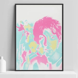 The Beatles Art Print Posters - Vintage Beatles Poster Portraits Cartoon Print Beatles Retro ...