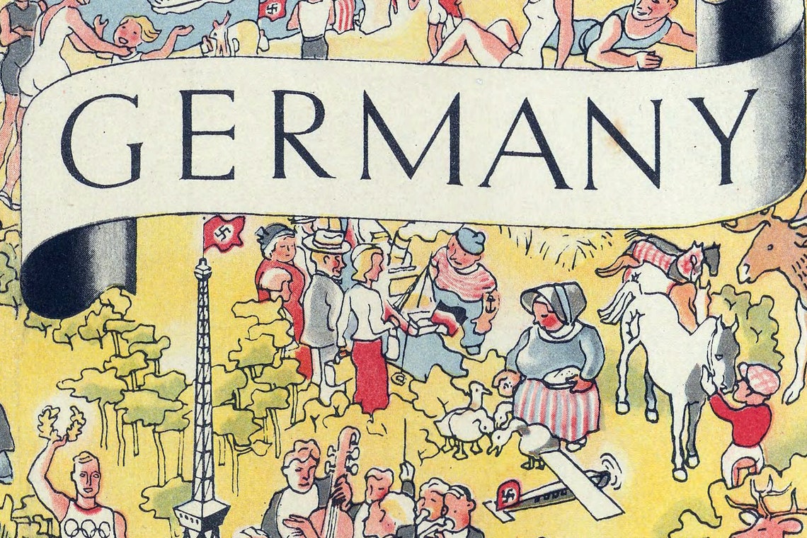 Germany Map Land Art Print Digital Kids Map of Germany - Etsy