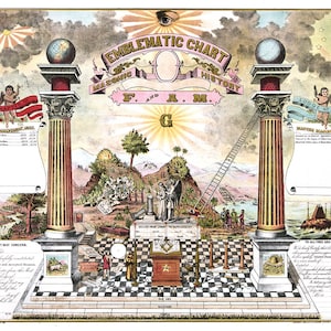 Freemason Art Poster Masonic History - Vintage Masonic Freemasonry Art ...