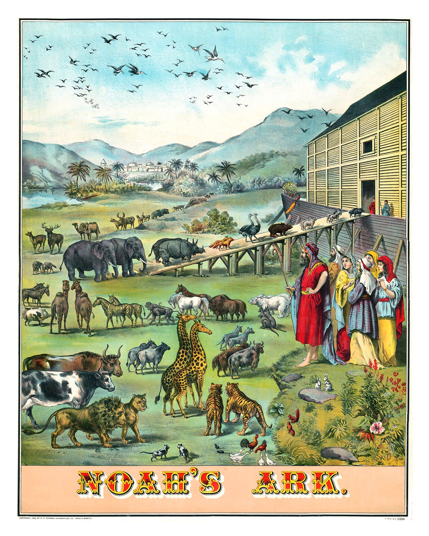 Noah's Ark Poster Religious Biblical Histomap Download Biblical Map ...