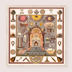 Masonic Poster Master Masons Chart - Freemason Art Poster Masonic ...