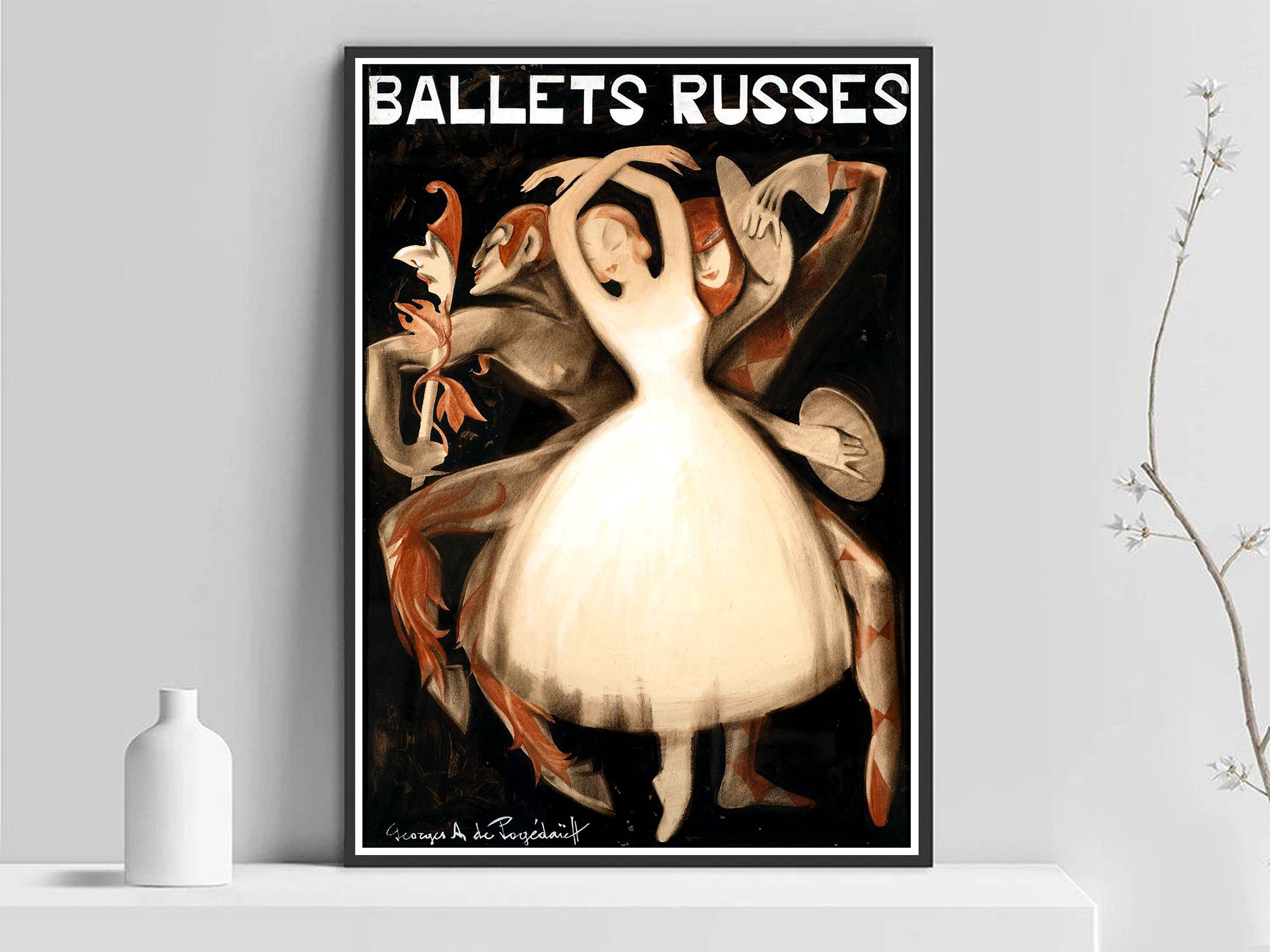 Russian Ballet Posters Digital - Vintage Art Prints, Retro Poster ...