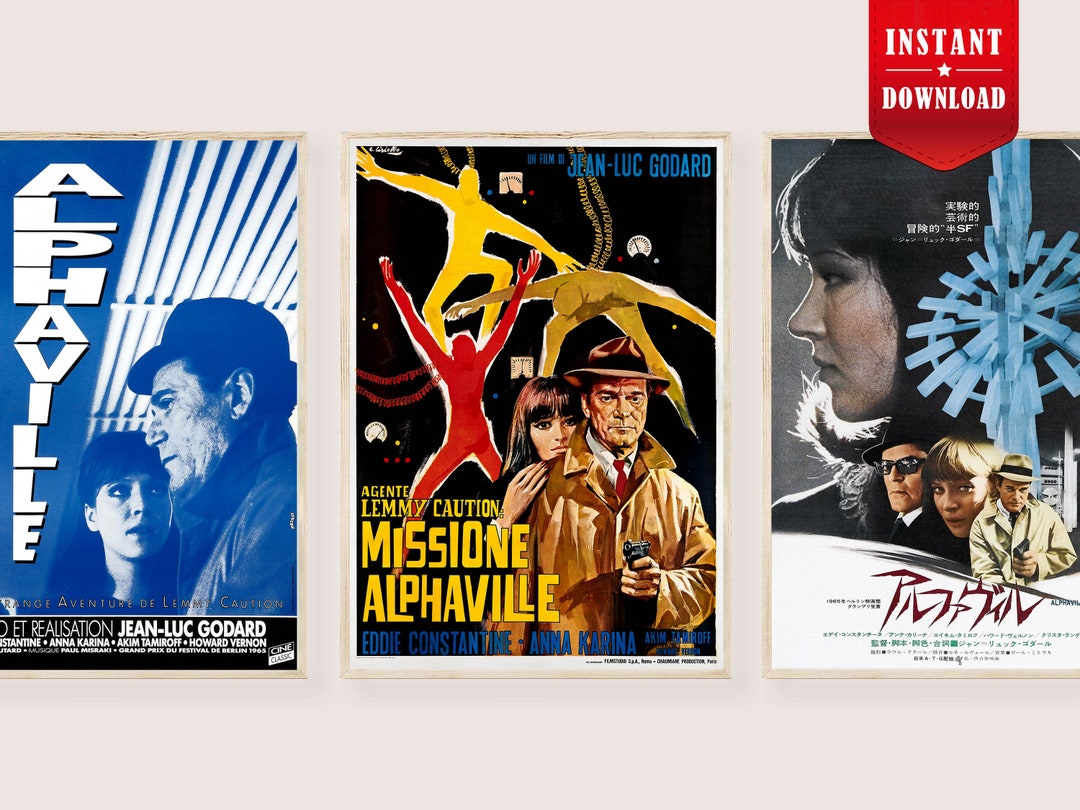 Alphaville Movie Godard Posters Download - Retro Sci Fi Film Art ...