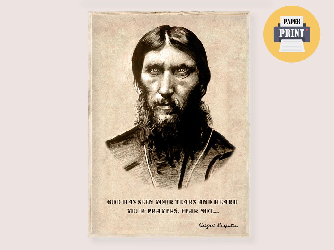Grigori Rasputin Poster Vintage Portrait Rasputin Russian Mad Monk ...