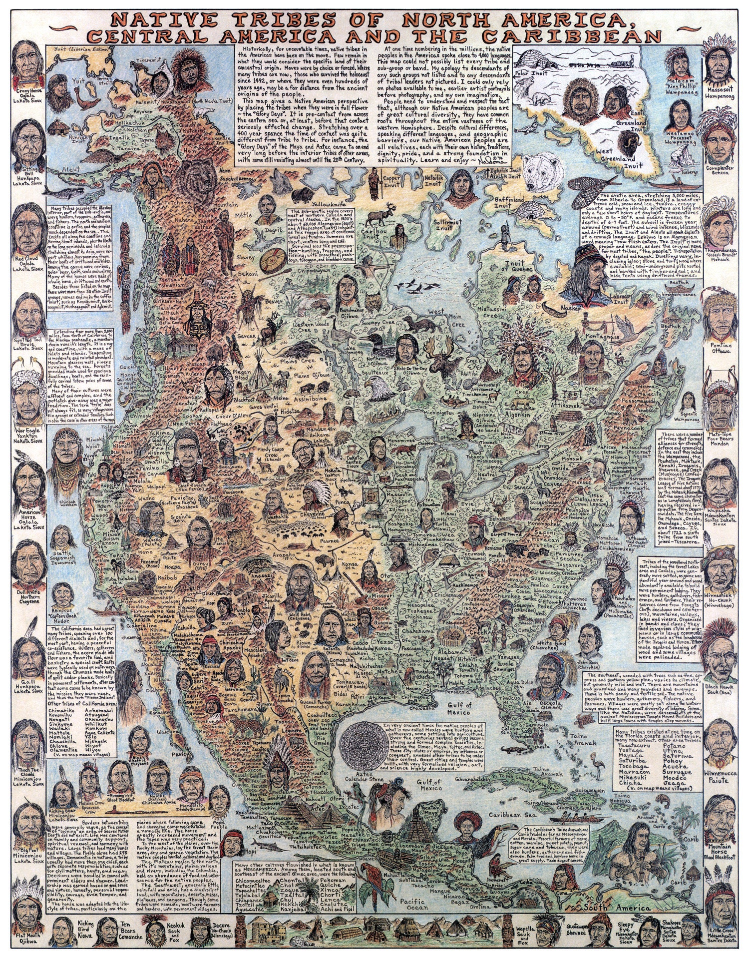 Native American Map Download Native American Tribes Map US Print Map ...