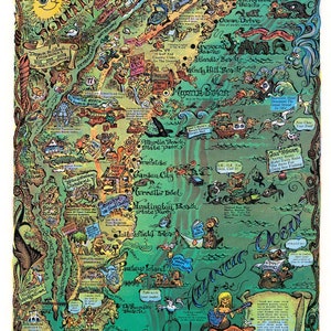 South Carolina Map Art Print Digital - Road Map of Myrtle Beach Map ...